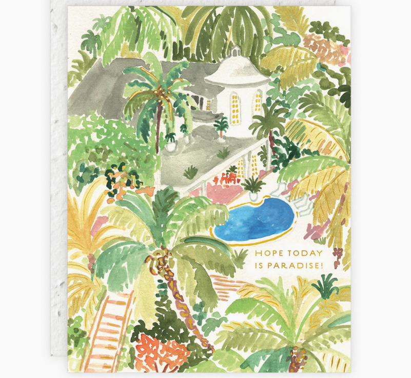 Oasis Birthday Card by Seedlings | Beach House Greetings