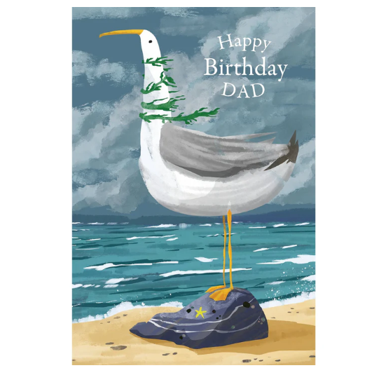 Seagull Dad Birthday Card by Pictura | Beach House Greetings
