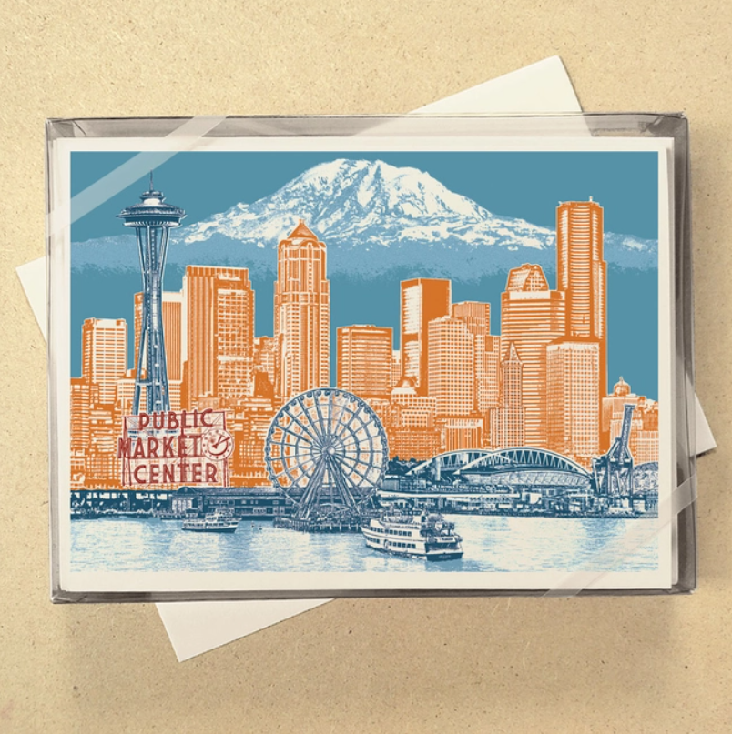 Seattle Waterfront Boxed Note Cards by Allport Editions | Beach House ...