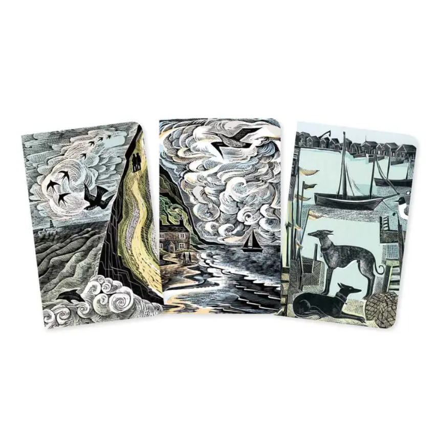 Coastlines Set of Three Mini Notebooks by Angela Harding | Beach House ...