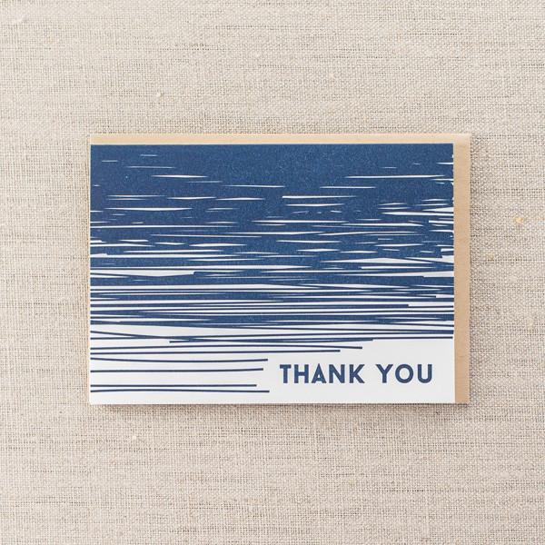 Thank You Lines Thank You Card by Pike Street Press | Beach House Greetings